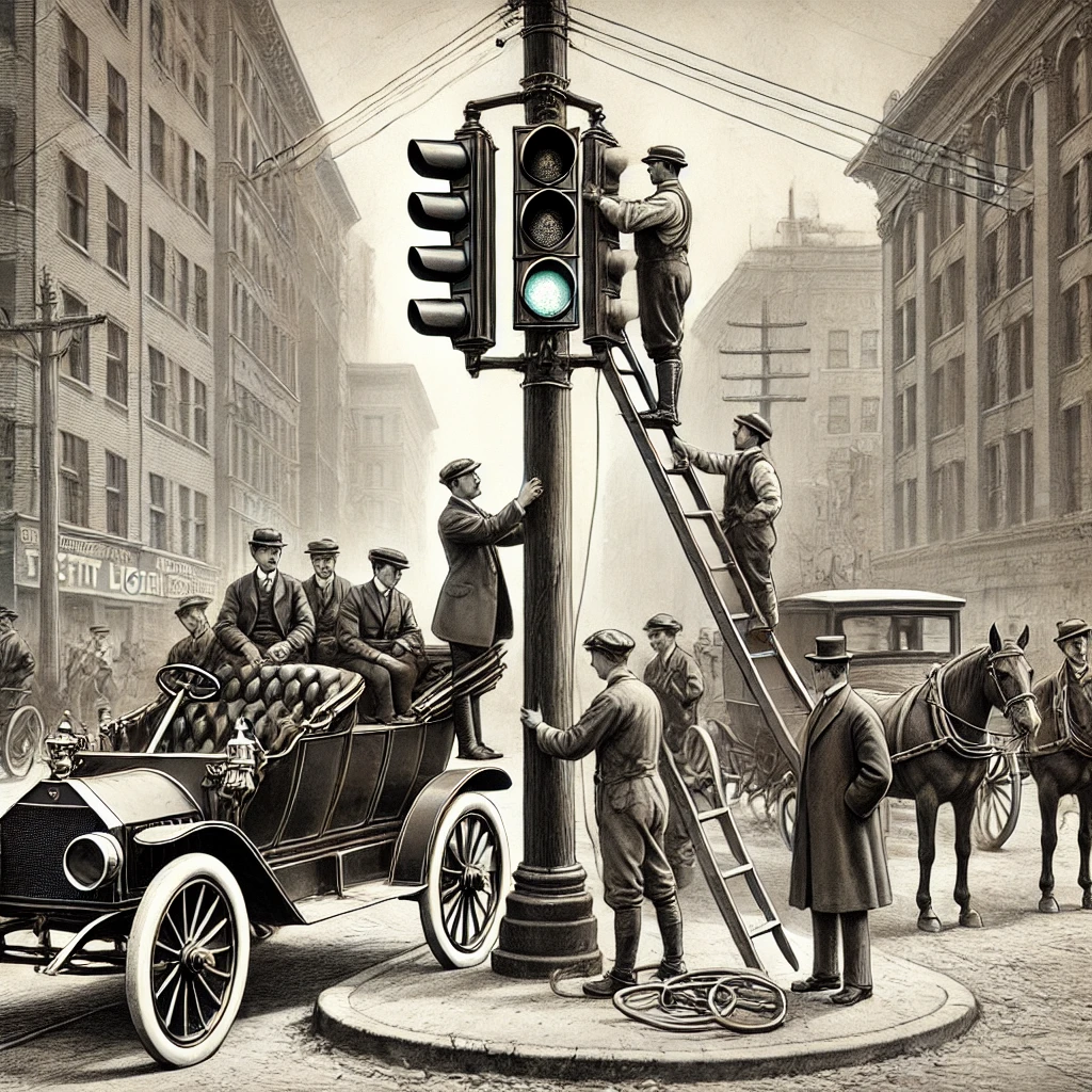 The Installation of the First Electric Traffic Signal – This Day in History